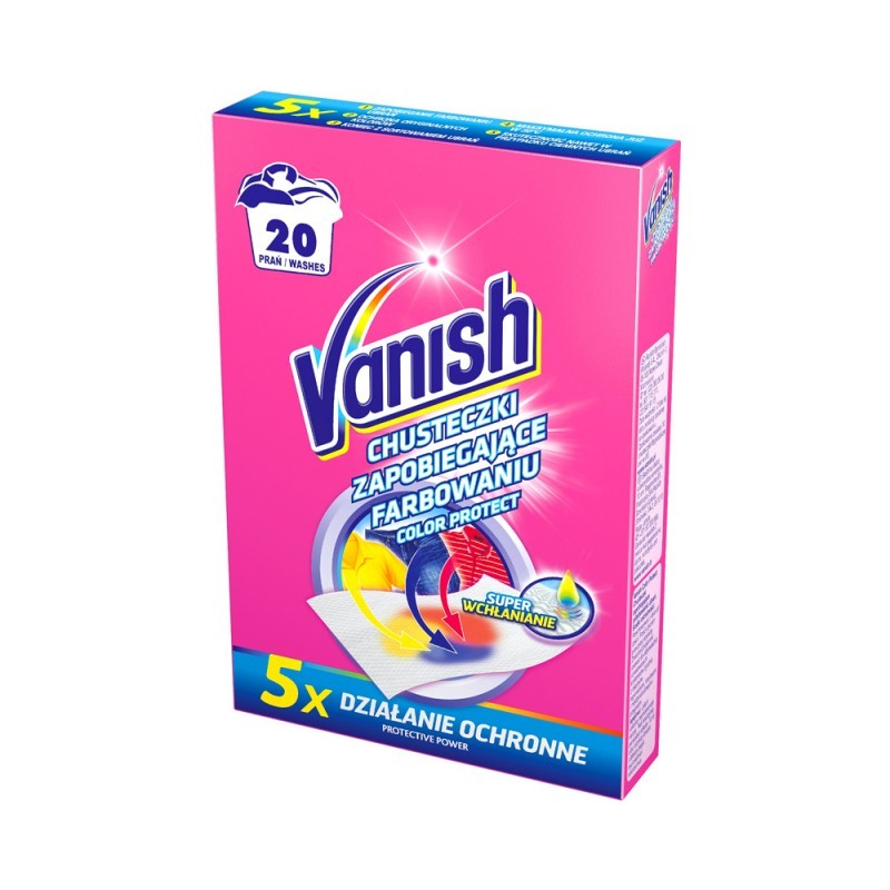 Vanish Color protect - ubrousky na 20 praní - 10ks - NAAU CZ