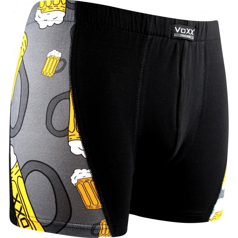 Boxerky Kamil s potiskem - velké pivo - tmavě šedé - Voxx - NAAU CZ