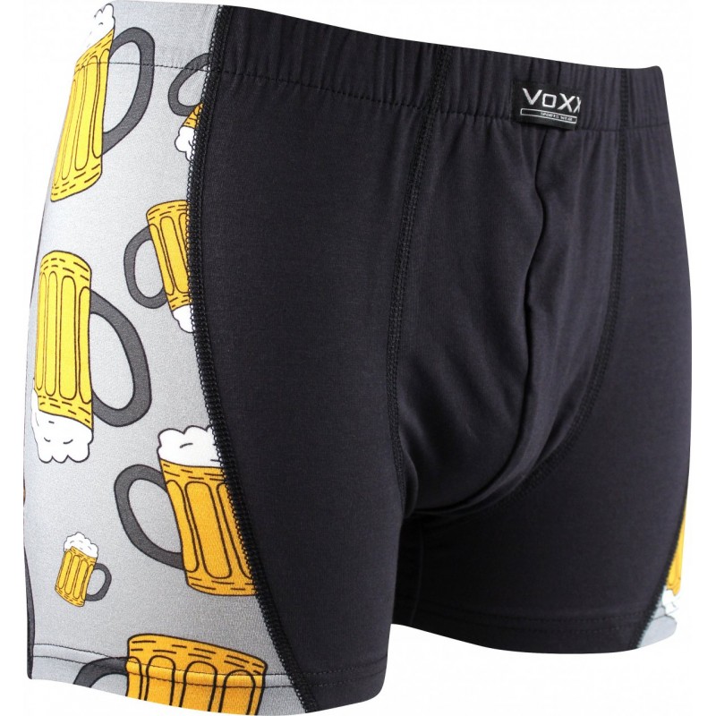 Boxerky Kamil s potiskem - velké pivo - světle šedé - Voxx - NAAU CZ